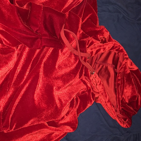 Intimates & Sleepwear | Red Velvet Pajama Set | Poshmark